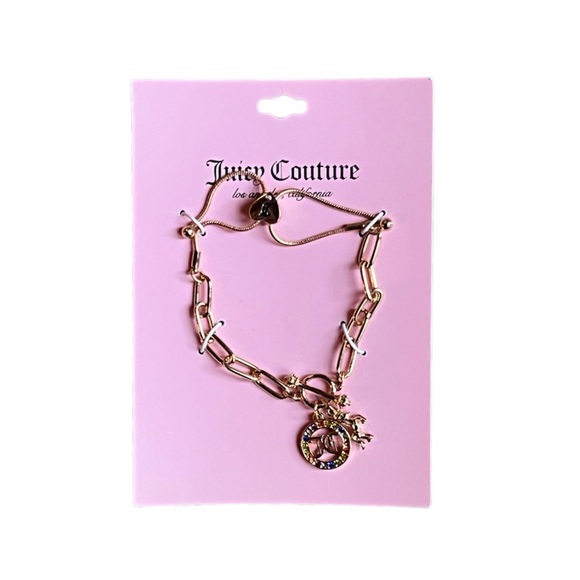 Juicy Couture | Jewelry | Juicy Couture Gold Chain Link Bracelet | Poshmark